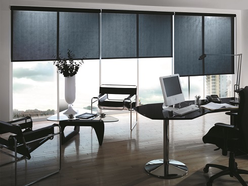 Office roller blinds for office and commercial windows